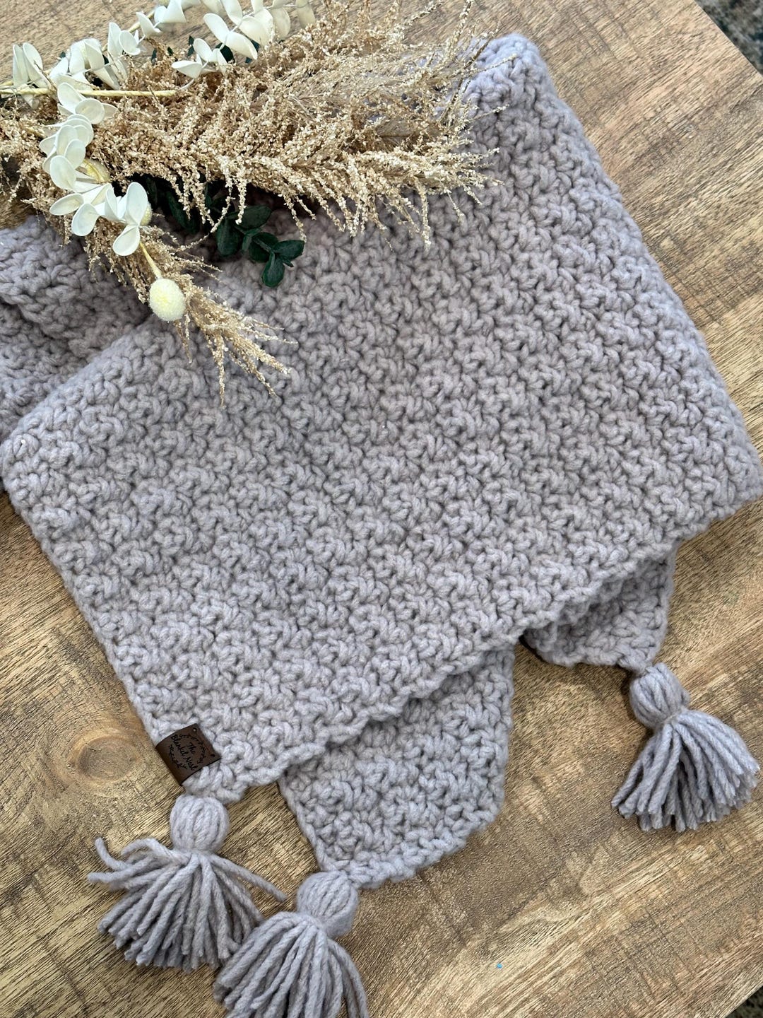Balsam Gray-fleece Stroller Baby Blanket W Tassels | Fleece Cradle ...