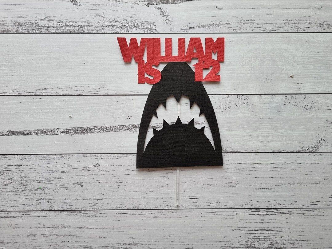 JAWS Cake Sign Themed Cake Topper Personalized Cake Topper - Etsy