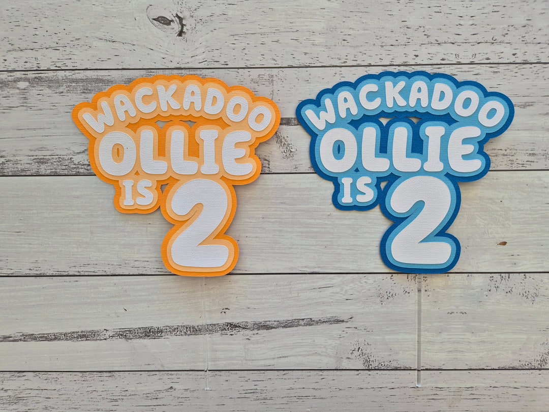 WACKADOO Bluey Inspired Cake Topper | ANY AGE Personalised Cake Topper ...