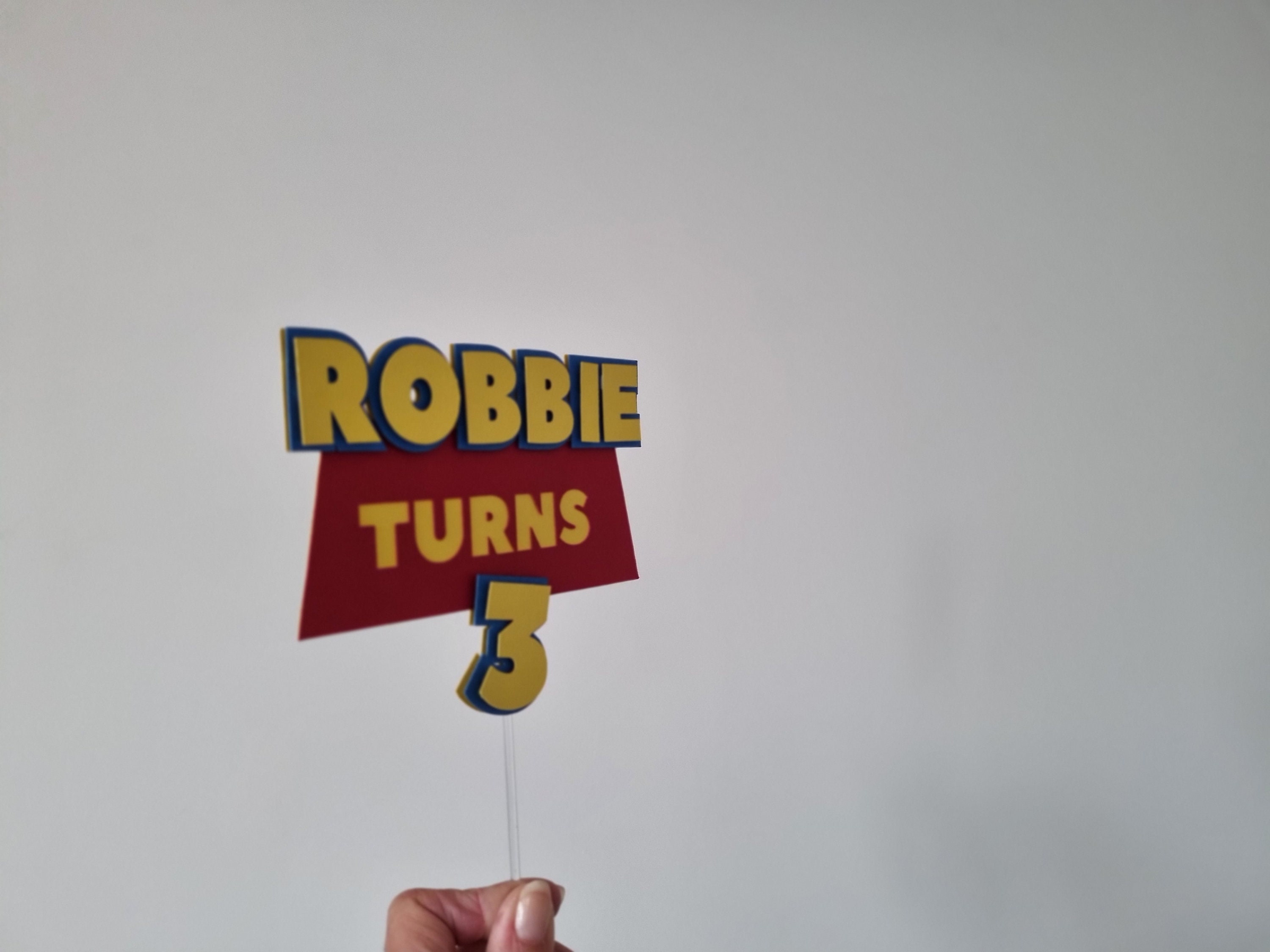 Toy Story Inspired Personalised Cake Topper Toy Story Birthday Toy ...