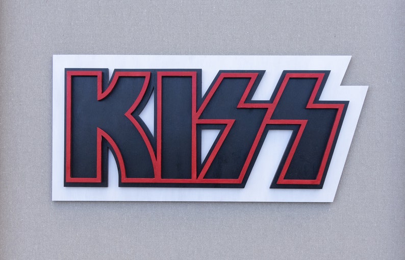 KISS Band LED Sign for Wall, Kiss Sign 3D, Home Bar Decor, Rock N Roll ...
