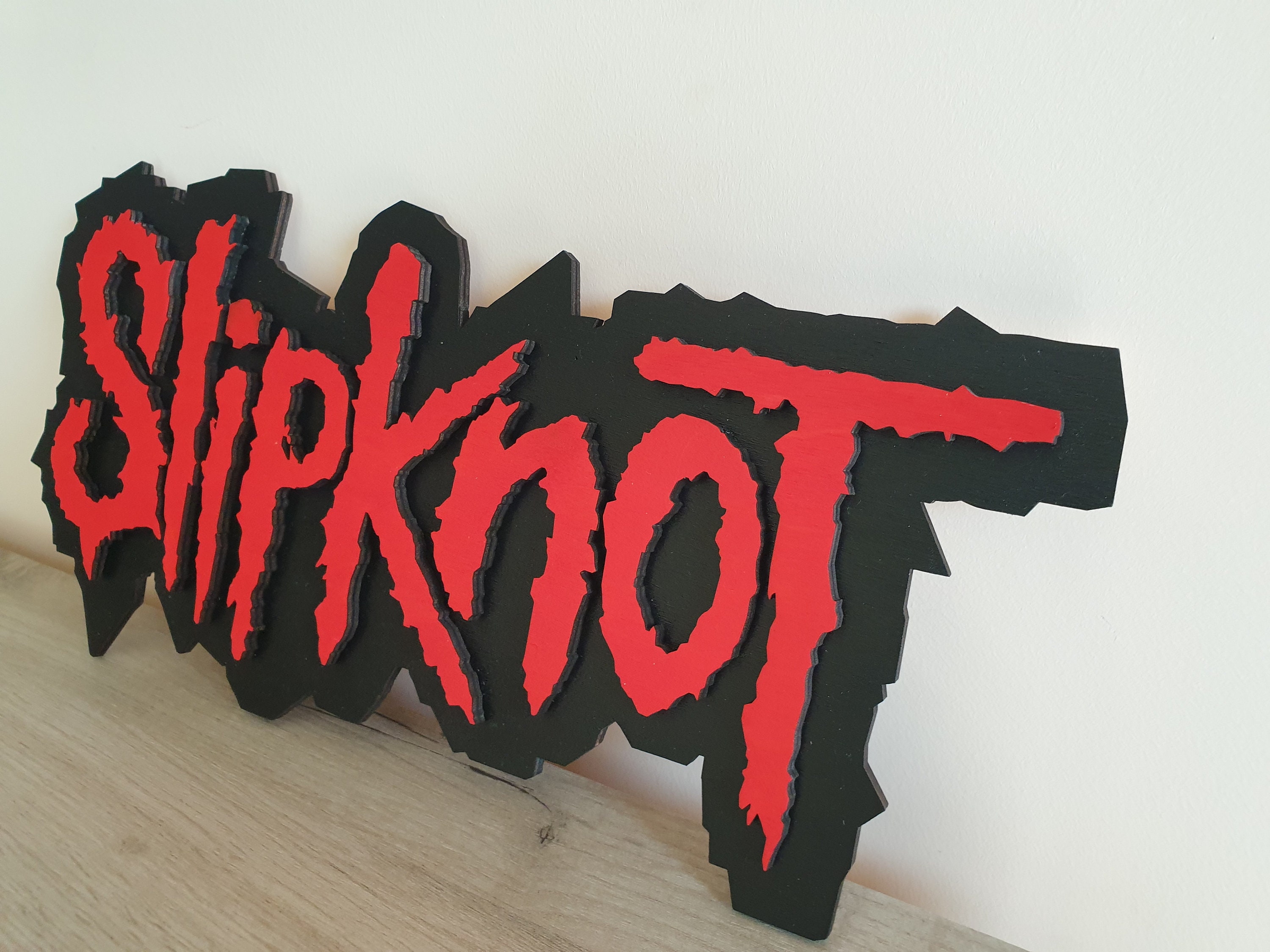 Slipknot Wood Sign for Wall, Slipknot LED Sign, Heavy Metal Bar Home ...