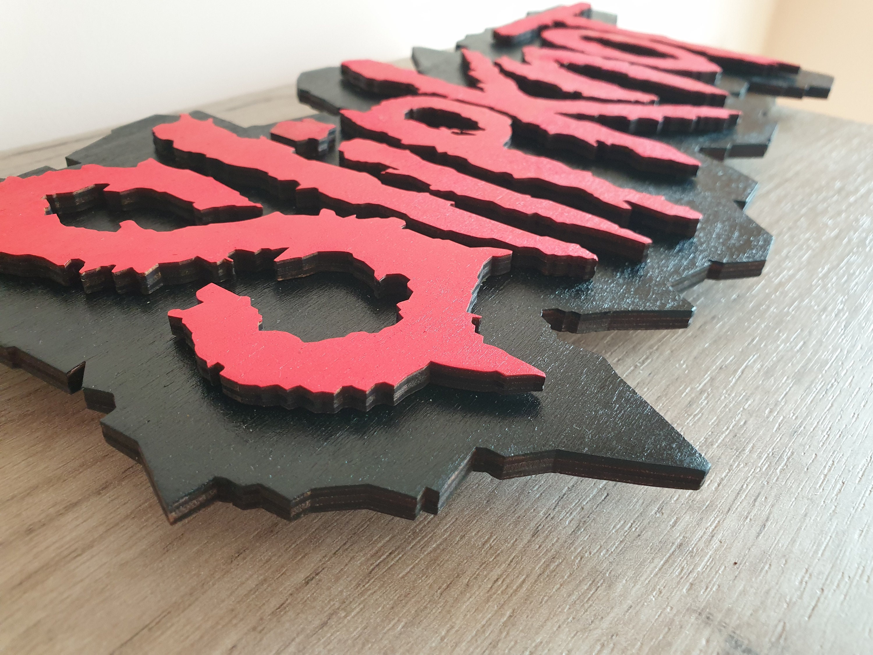 Slipknot Wood Sign for Wall, Slipknot LED Sign, Heavy Metal Bar Home ...