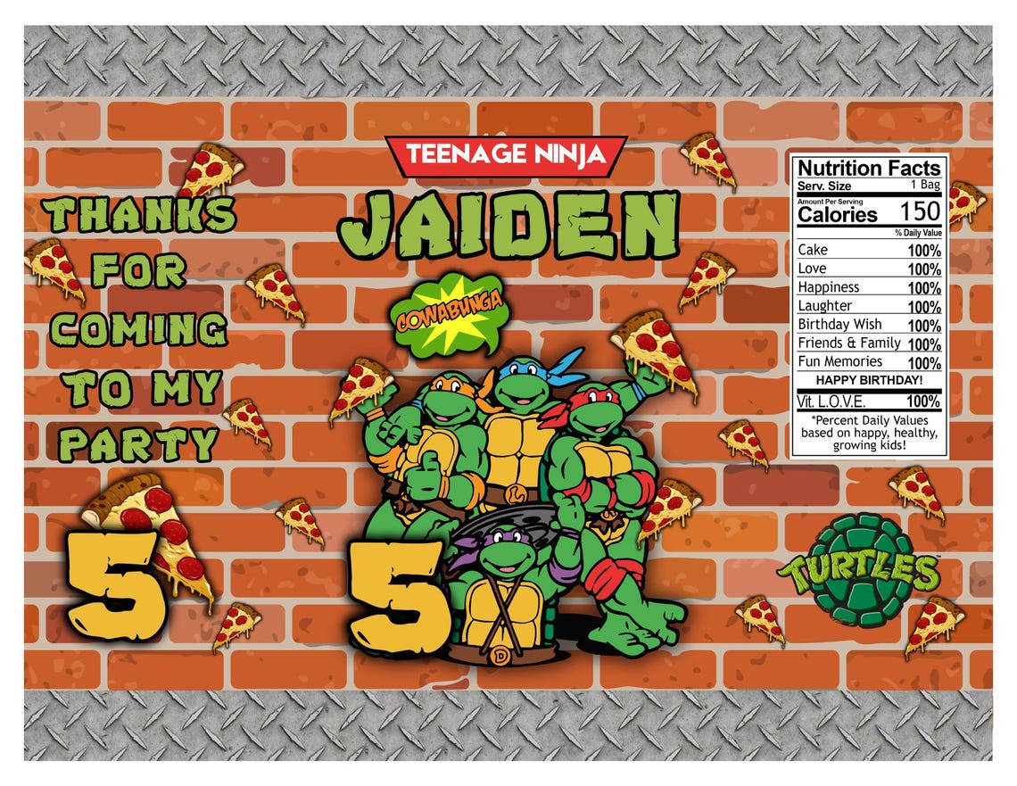 Ninja Turtles Chip Bags, Ninja Turtles Juice Pouches, Ninja Turtles ...