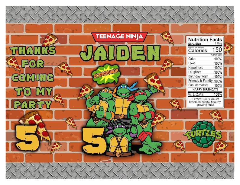 Ninja Turtles Chip Bags, Ninja Turtles Juice Pouches, Ninja Turtles ...