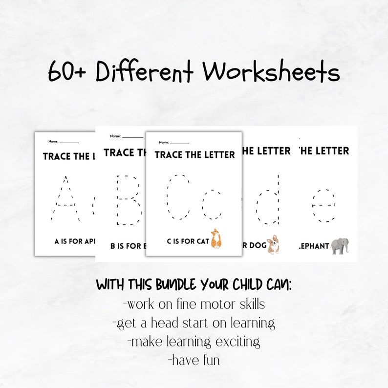 Preschool Worksheets Fun Activities for Kids Kindergarten - Etsy