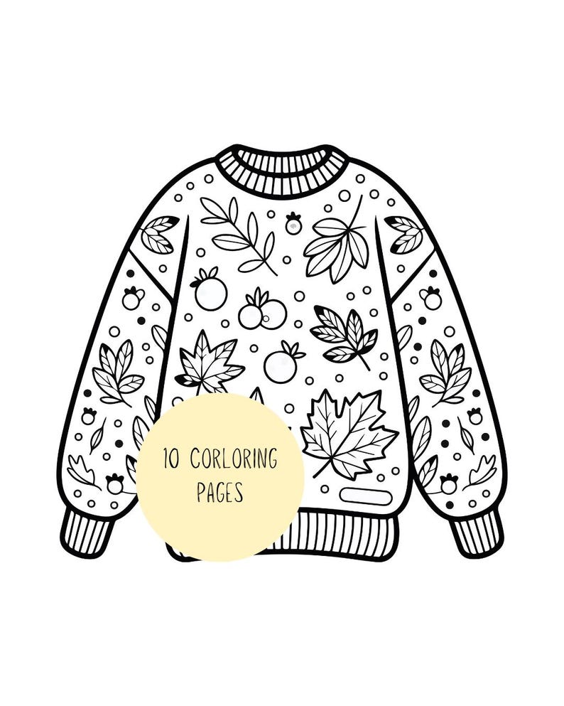 10 Fall Coloring Pages Printable | Autumn Coloring Book for Kids ...