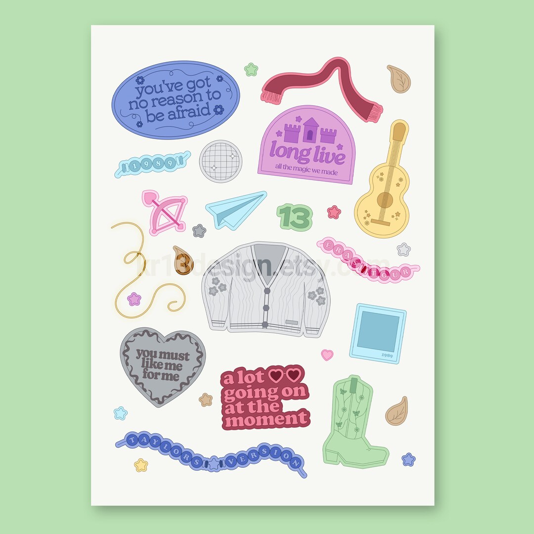 Taylor Swift Eras Collage Print / Taylor Swift Wall Art / Taylor Swift ...