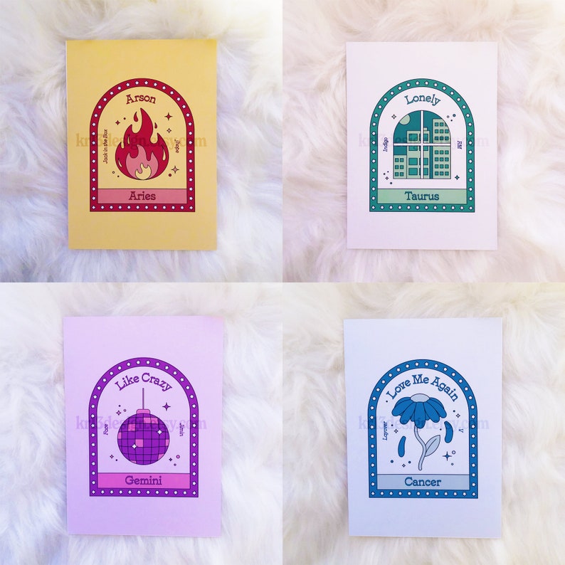 BTS Zodiac Sign Solo Album Inspired Print / Astrology / Bangtan ...