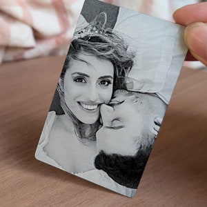 Custom Engraved Metal Picture for Wallet Photo Insert Card Personalized ...