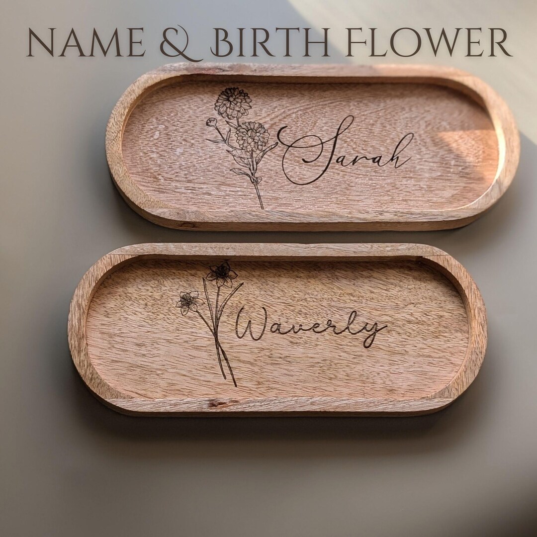 Custom Name Tray Personalized Jewelry Organizer Birthday Gift for Her ...