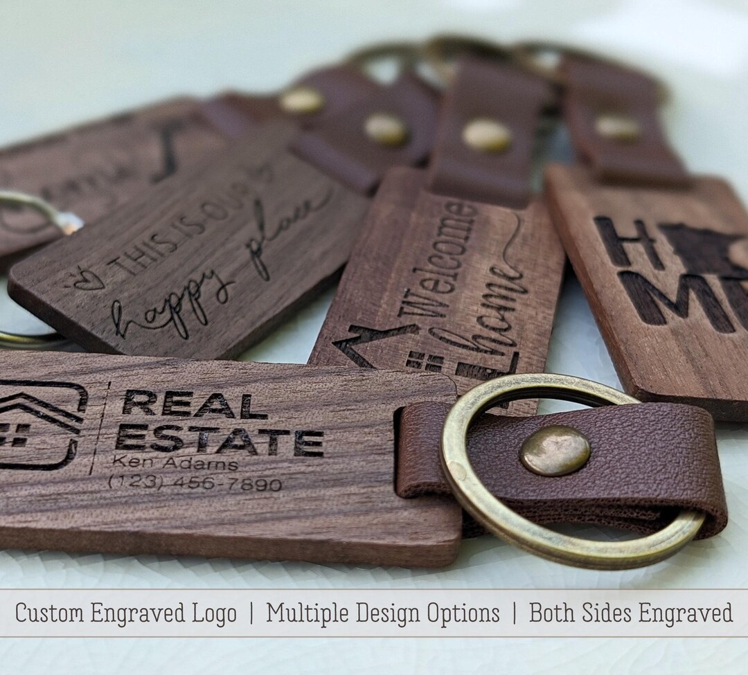 Realtor Closing Gift Keychain Custom Logo Bulk Order Engraved Key Chain ...