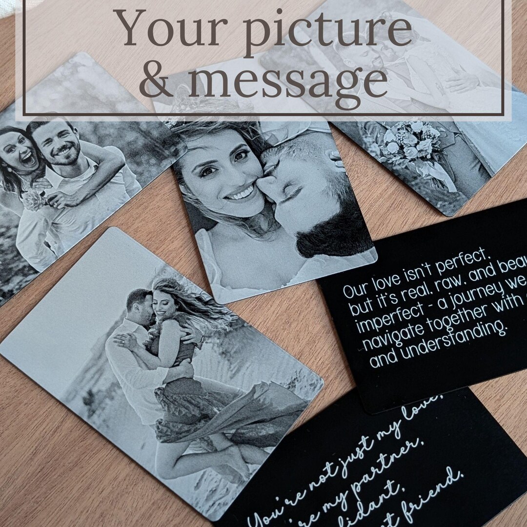 Custom Engraved Metal Picture for Wallet Photo Insert Card Personalized ...