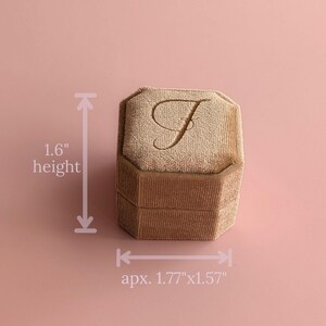 Personalized Engagement Ring Box Velvet Wedding Ring Holder Champagne ...