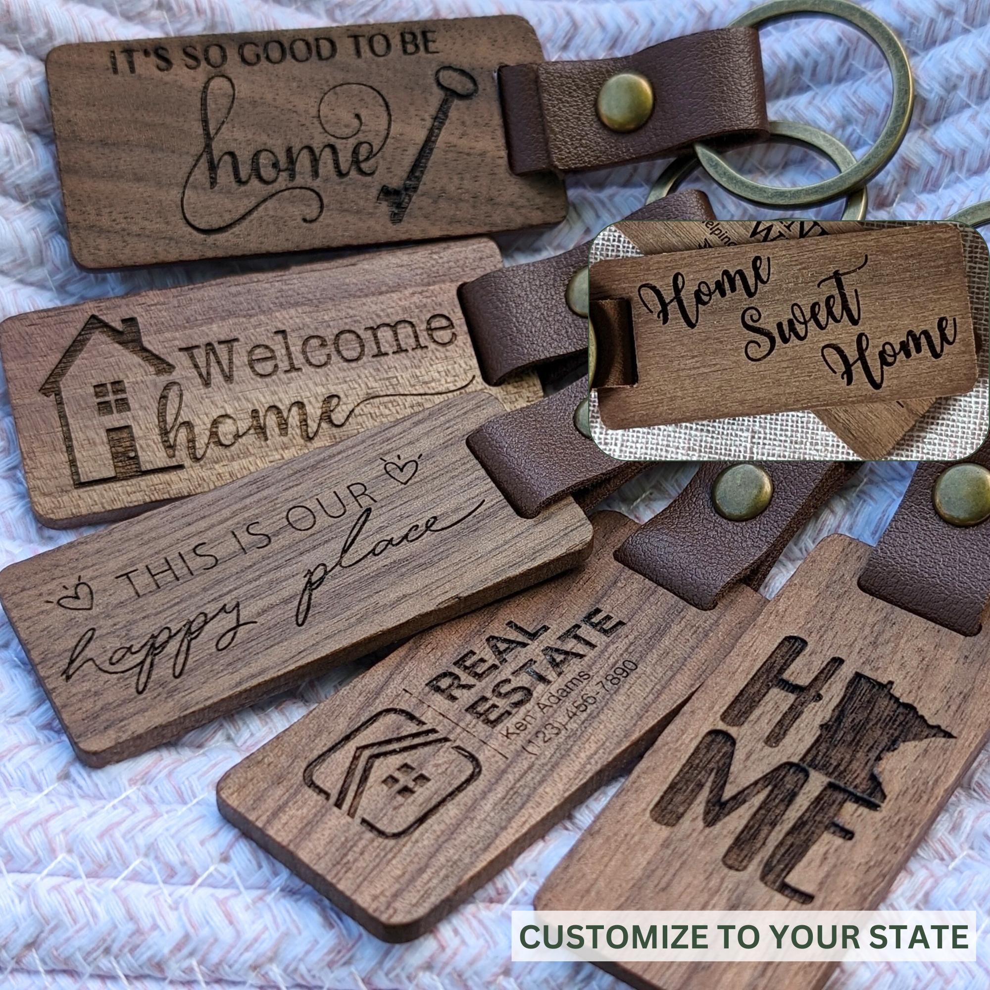 Realtor Closing Gift Keychain Custom Logo Bulk Order Engraved Key Chain ...