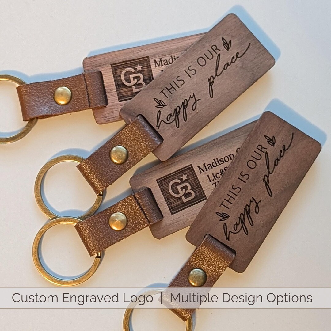 Realtor Closing Gift Keychain Custom Logo Bulk Order Engraved Key Chain ...