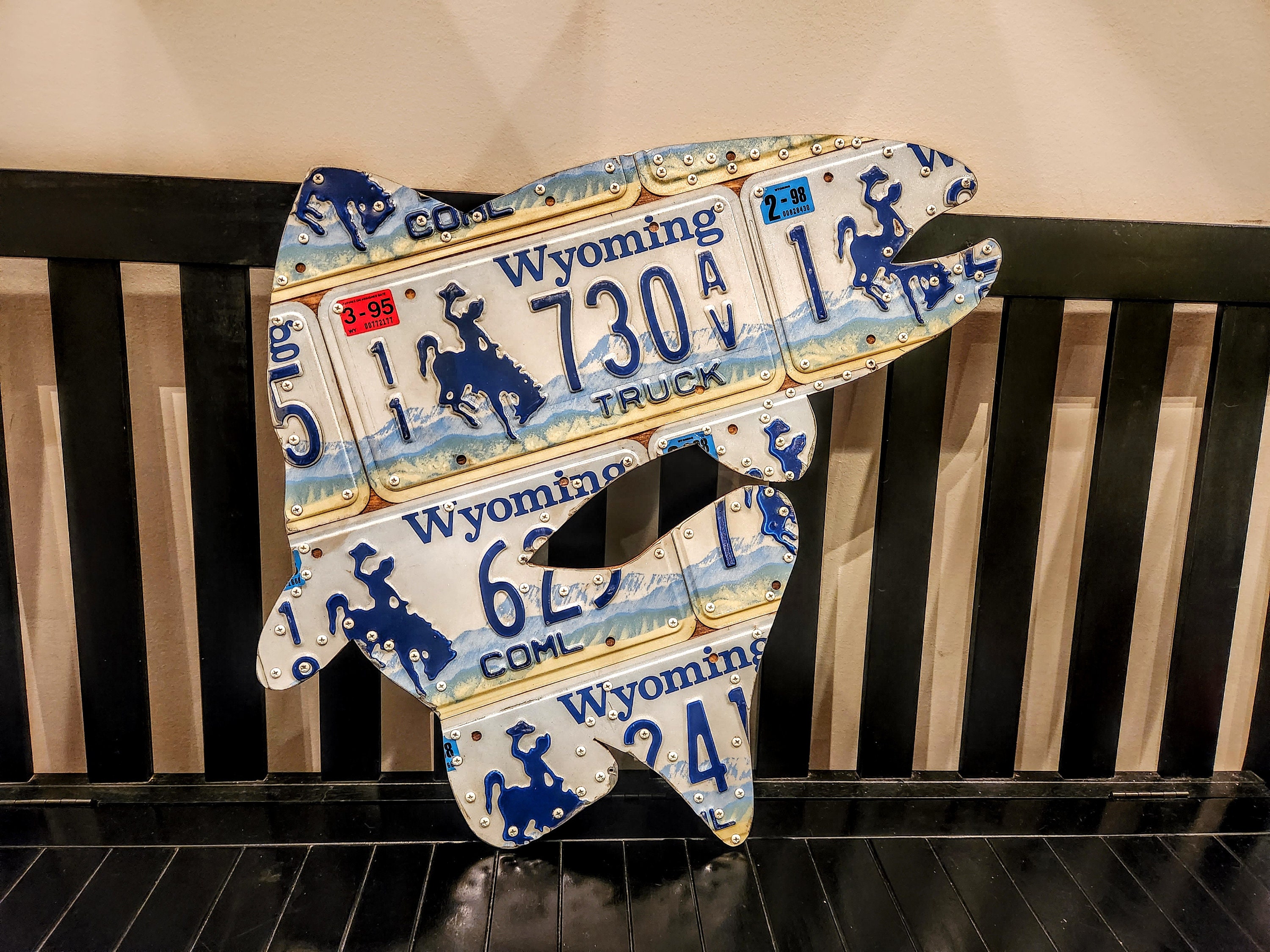 Trout License Plate Art Wall Decor. - Etsy