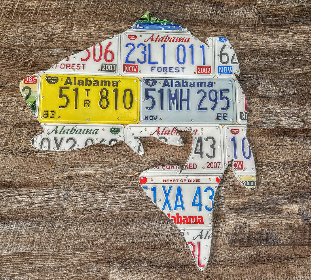 Bass License Plate Art Wall Decor - Etsy