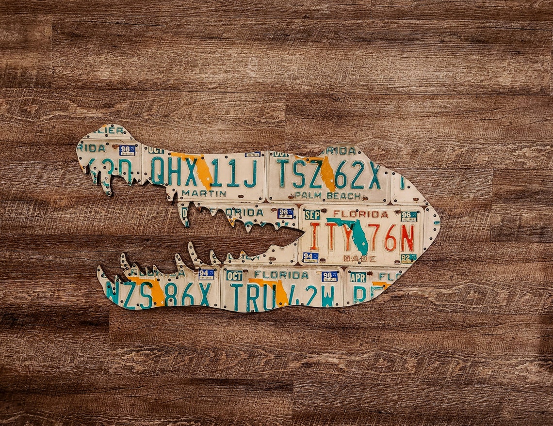 Custom License Plate Art Outdoor Wildlife Wall Decor - Etsy