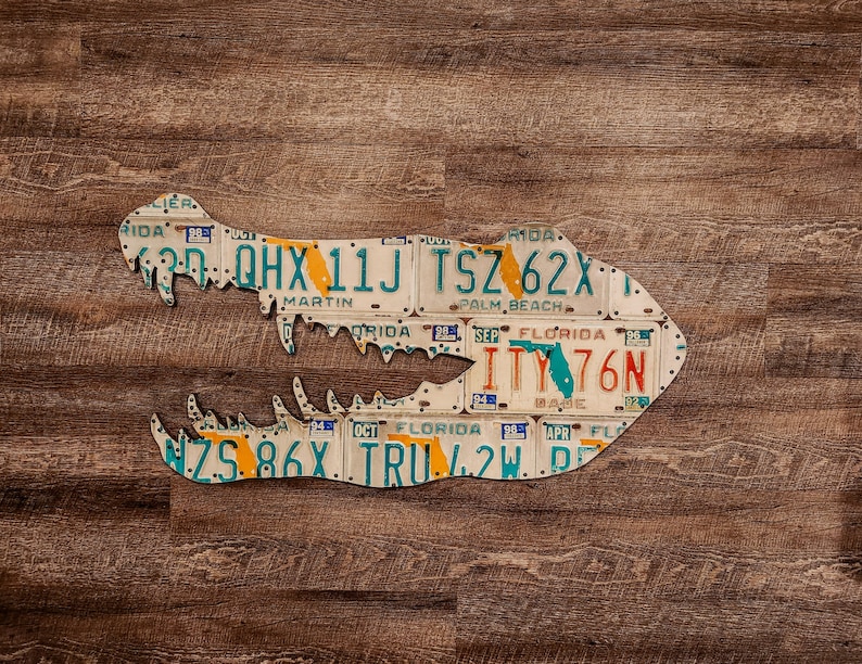 Custom License Plate Art Outdoor Wildlife Wall Decor - Etsy