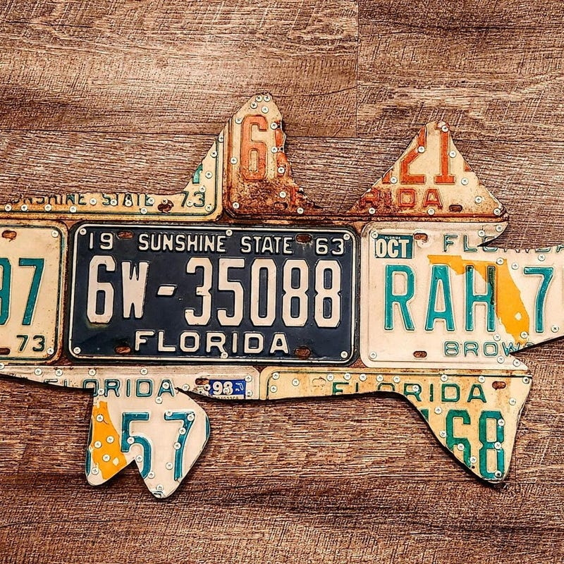 Florida License Plate Art - Etsy