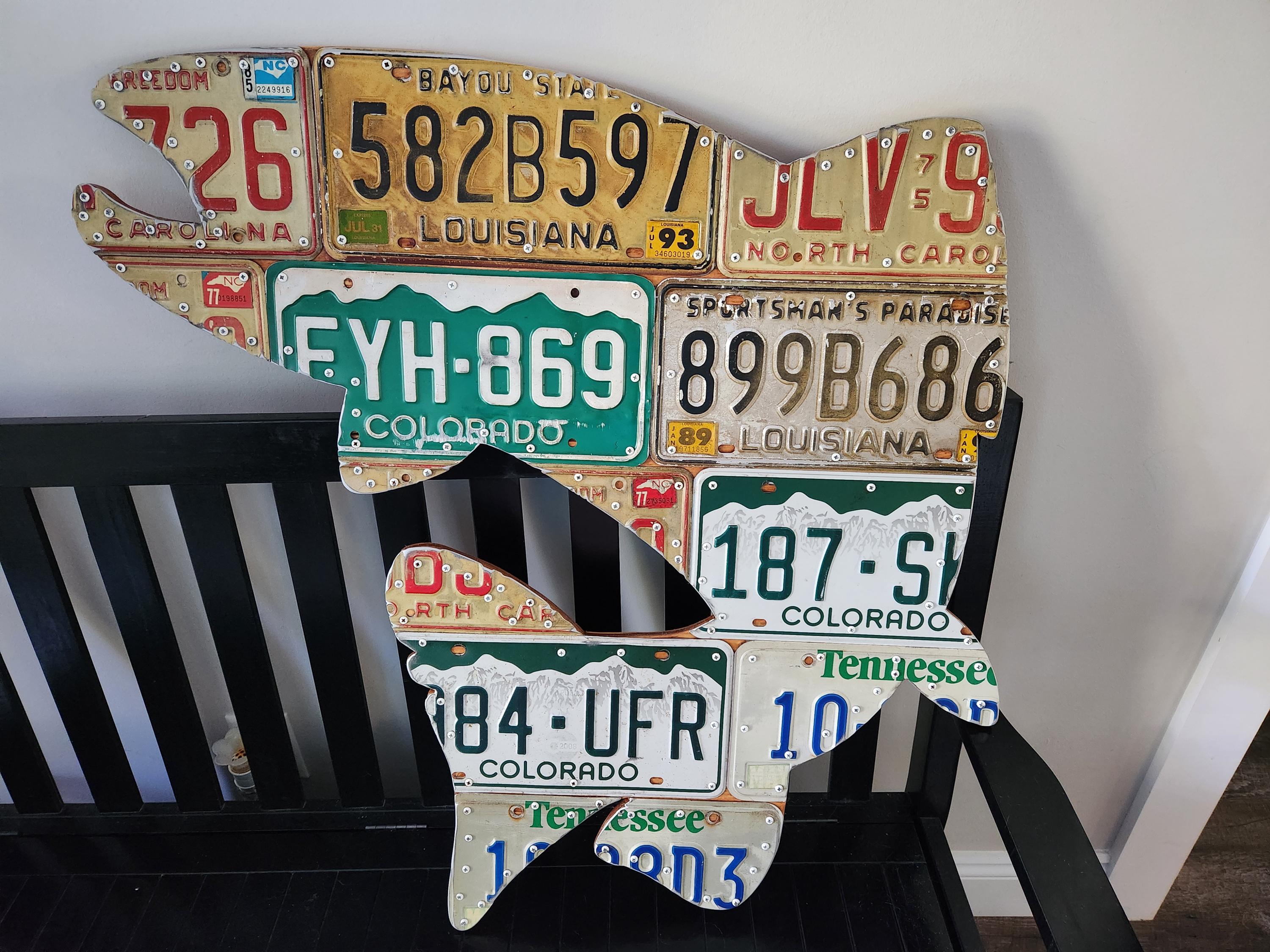 Custom License Plate Art Outdoor Wildlife Wall Decor - Etsy