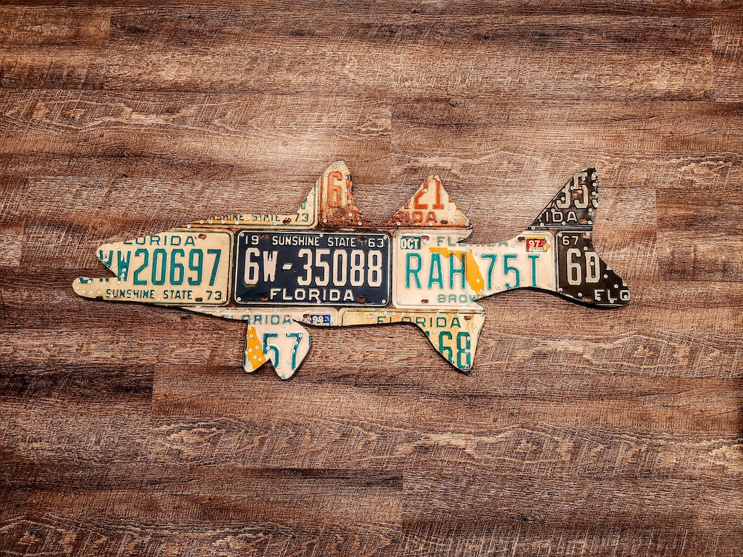 Custom License Plate Art Outdoor Wildlife Wall Decor - Etsy