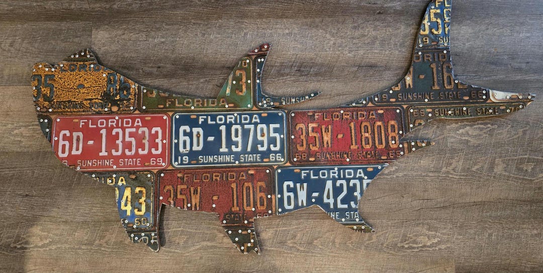 Tarpon License Plate Art Wall Decor - Etsy