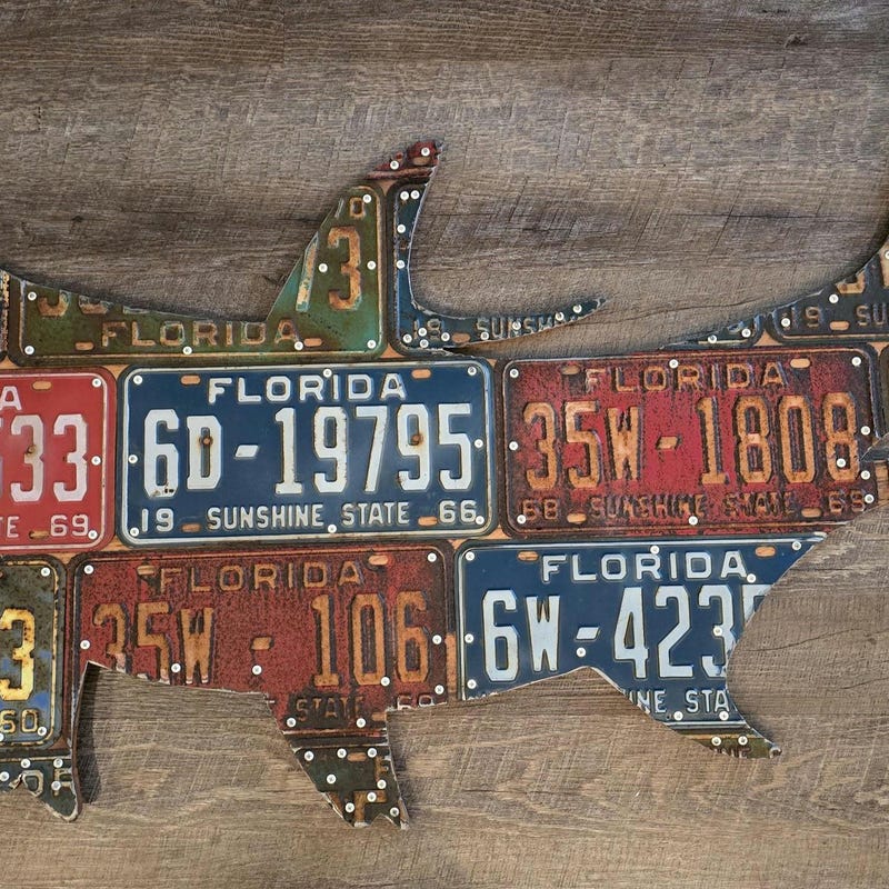 Florida License Plate Art - Etsy