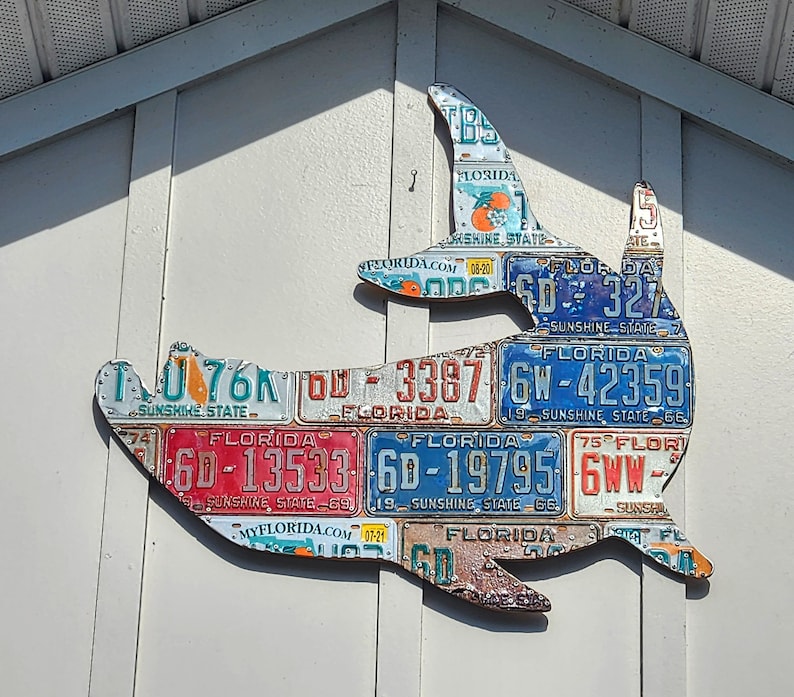 Custom License Plate Art Outdoor Wildlife Wall Decor - Etsy