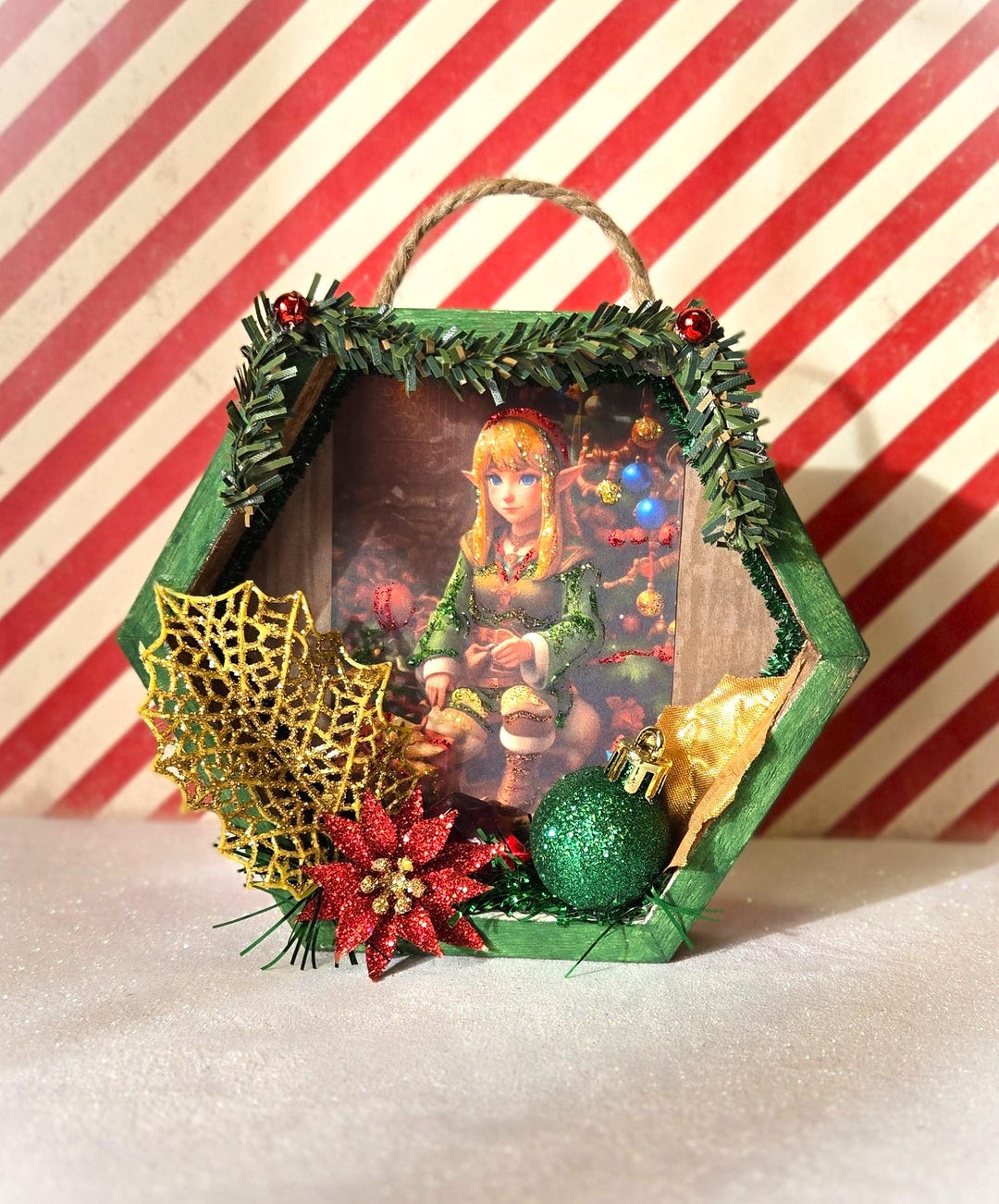 Gamer/fantasy Christmas Diorama, Elven Holiday Shadow Box Decoration - Etsy