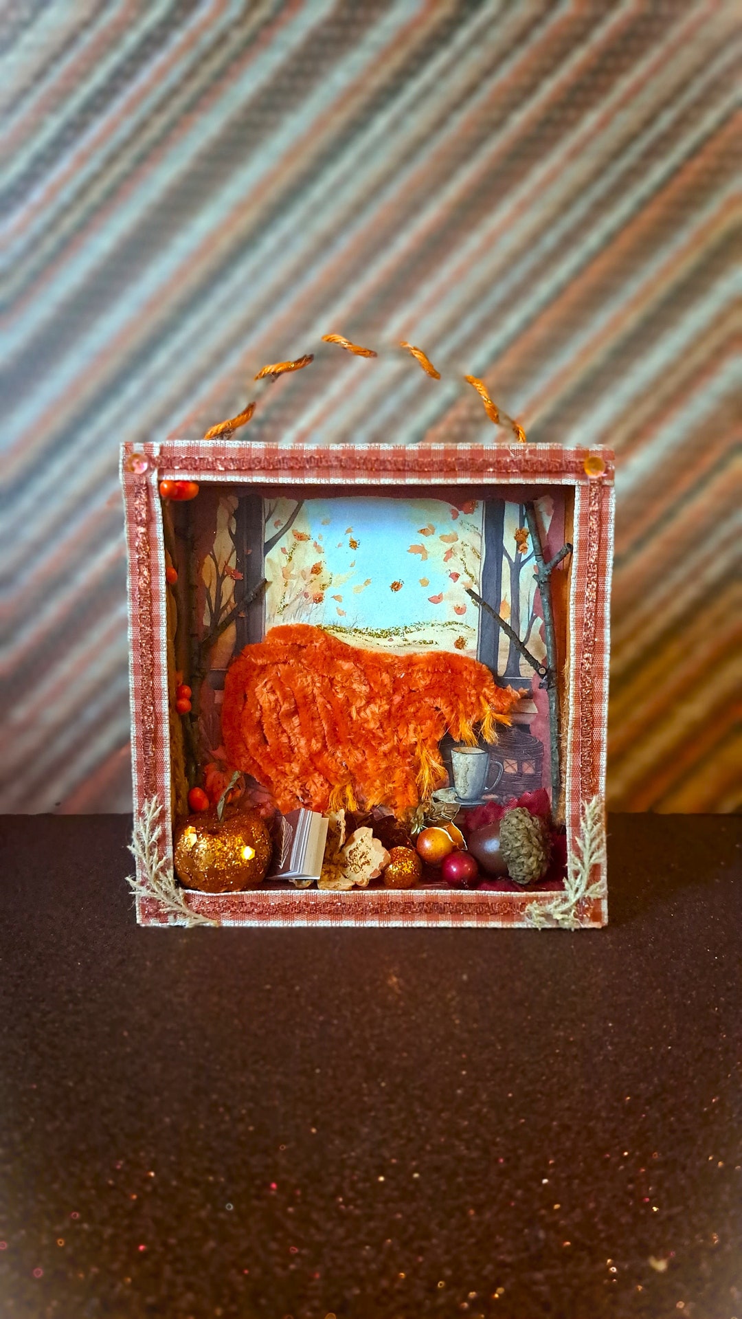 Fall Cozy Book Nook Shadow Box Diorama Wall Hanging/shelf Decoration - Etsy