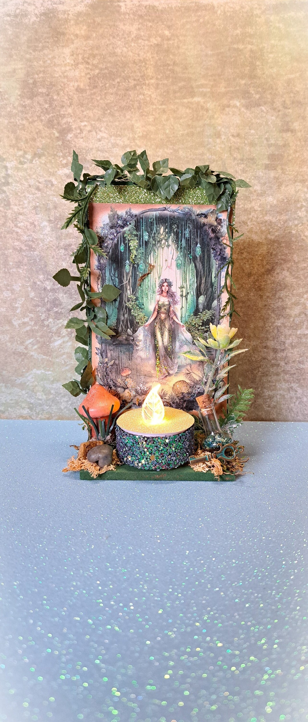 Elven Princess Lighted Diorama Decoration, Whimsical Fantasy Shelf ...