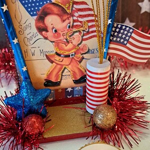 Retro Light up Patriotic Bugle Boy Diorama Vintage Holiday Shelf/table ...