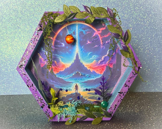 Celestial Cosmic Universe Shadow Box Diorama for Wall or Shelf - Etsy