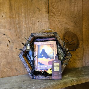 Gothic Vintage Halloween Ghost Shadowbox Diorama, Coffee Theme - Etsy