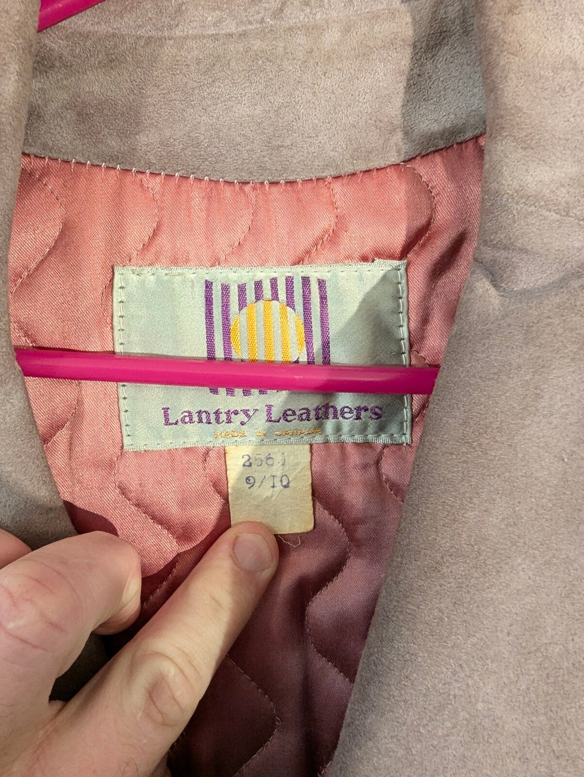 Vintage Lantry Leather Vintage Trench Coat Grey Pink Made in Canada ...