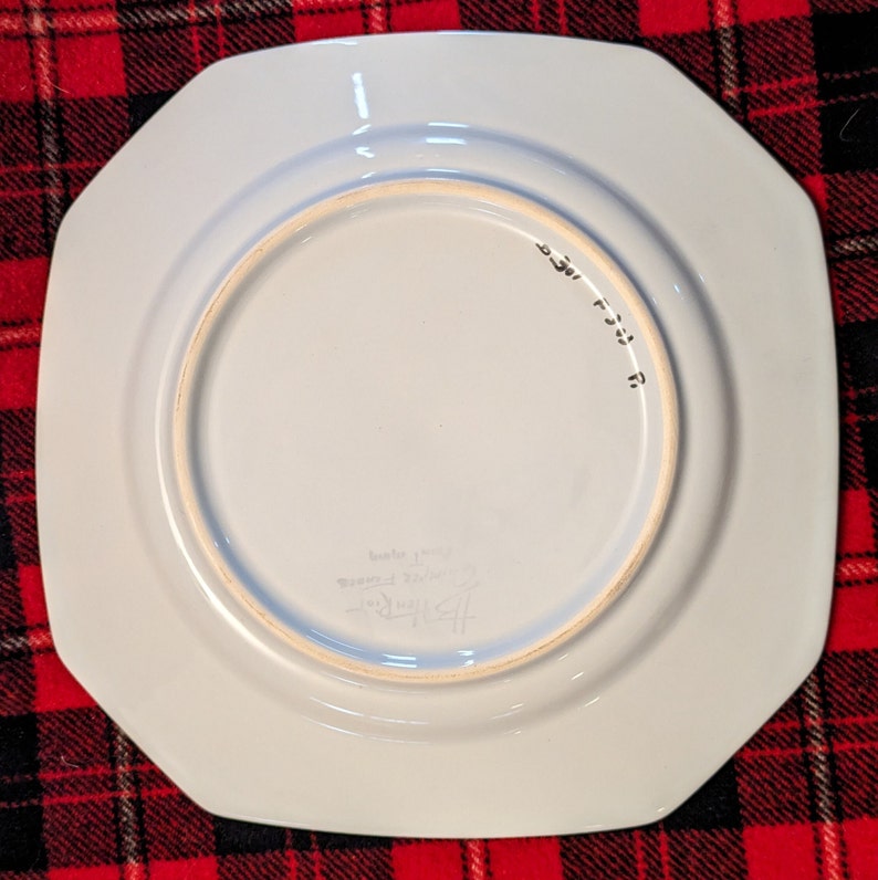 HB QUIMPER Octagonal Dinner Plate Mistral Blue Breton Man - Etsy