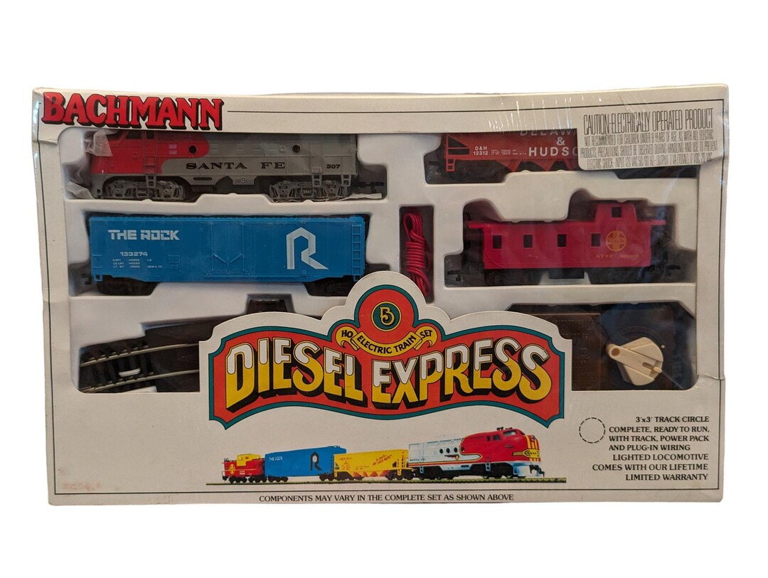 Copied - Bachmann Diesel Express Santa Fe HO Electric Train Set 00091 ...
