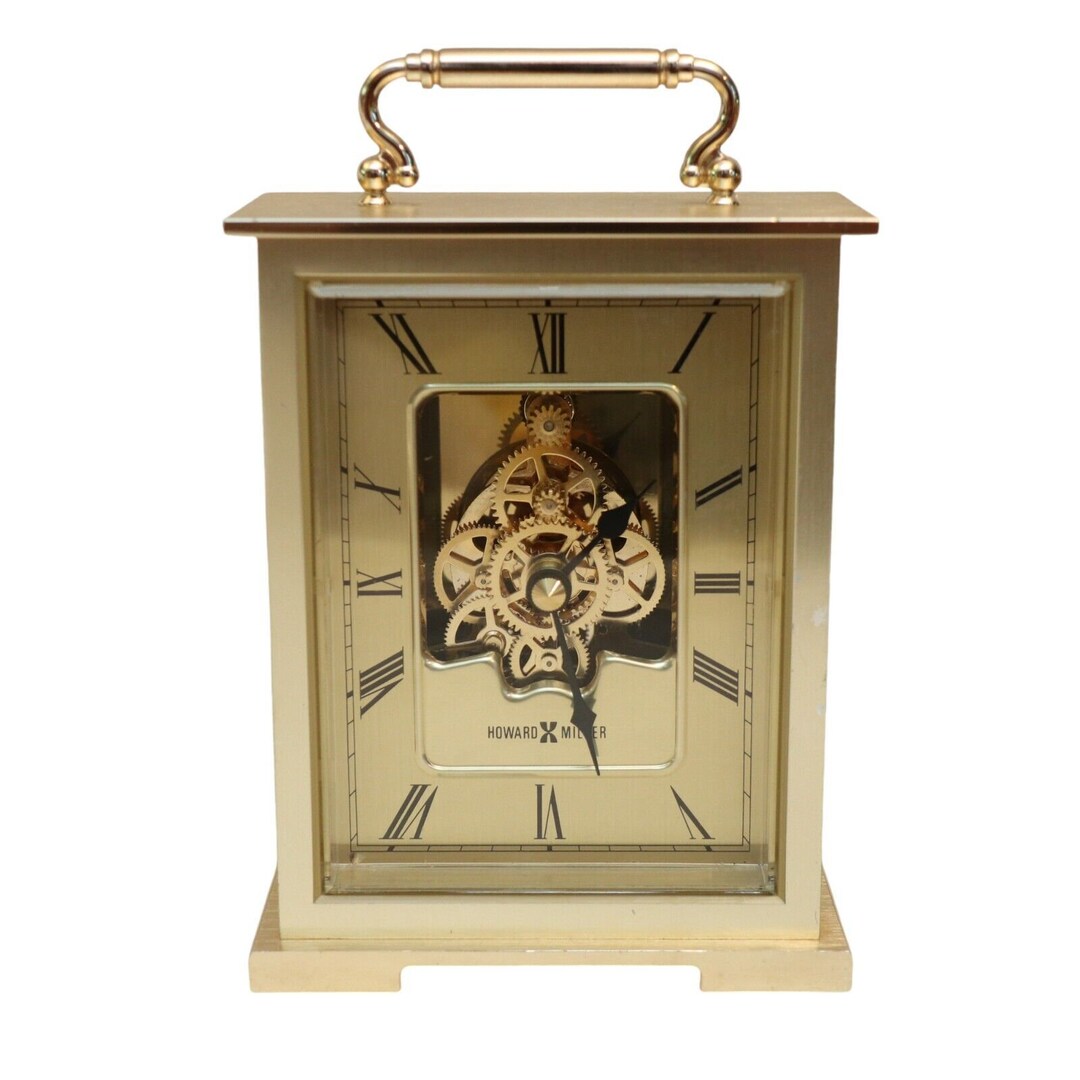 Howard Miller Japan Skeleton Desk Clock With Gold Color Model No ...