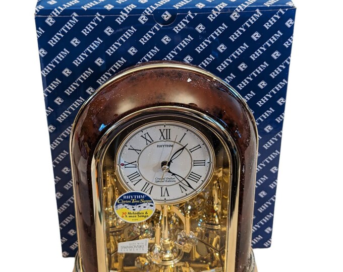 NEW Rhythm Crystal Dulcet Musical Table Mantel Clock 4RH786WT23 - Etsy