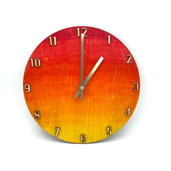 Yellow Wall Clock - Etsy