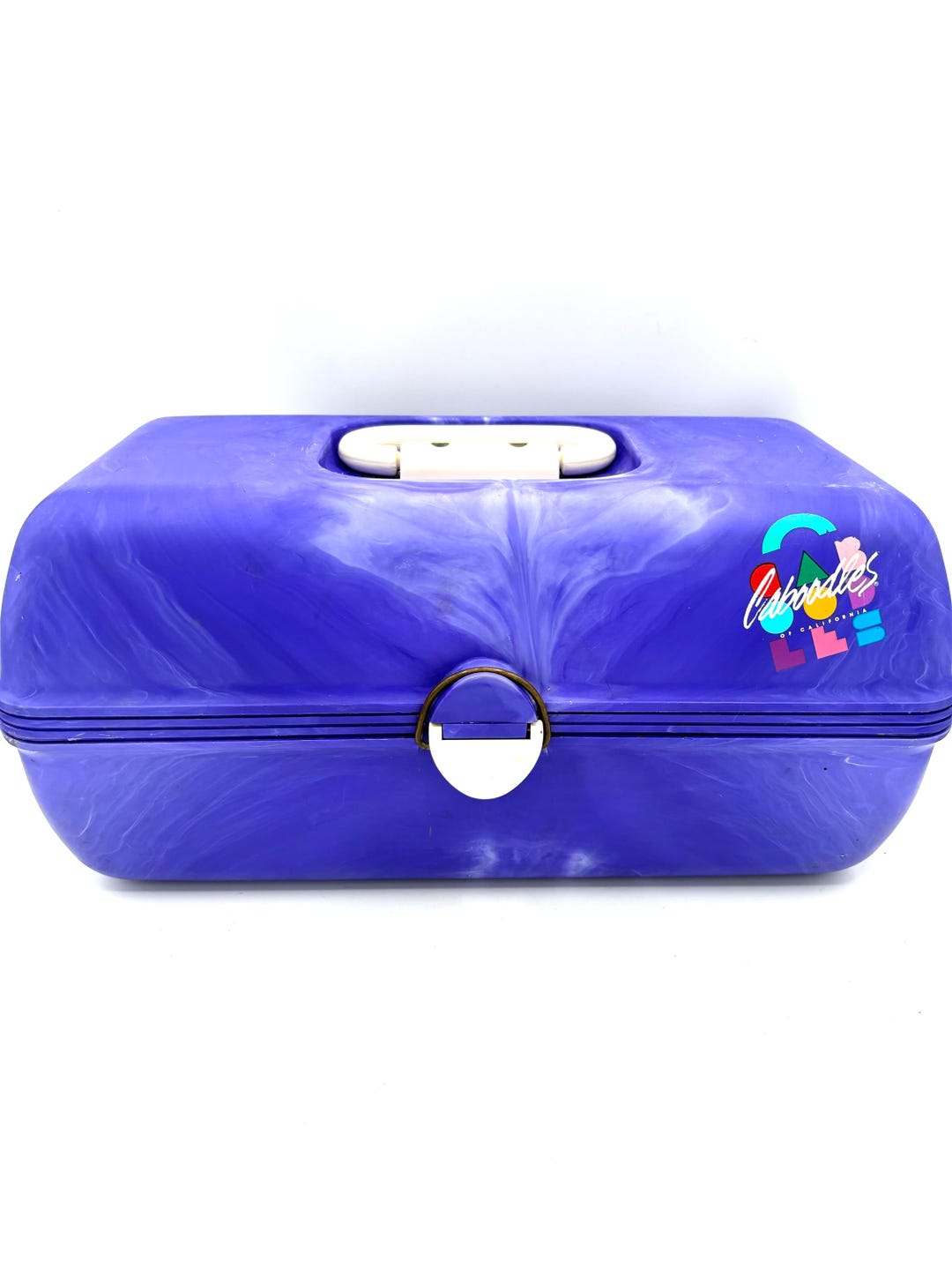 Vintage Purple Swirl Caboodles Travel Makeup Jewelry Storage Holder ...