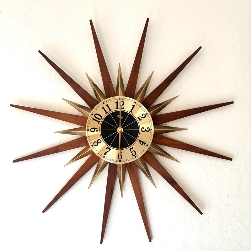 Gold Sun Clock - Etsy