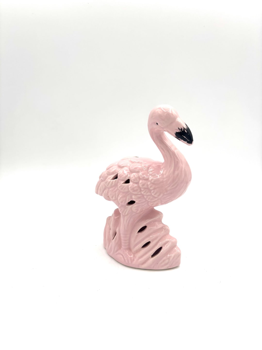 Vintage Art Deco Pink Flamingo Ceramic Bird Figurine / Retro ...