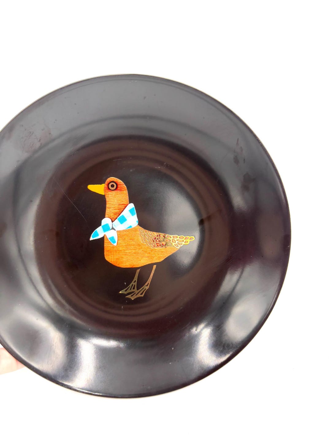 Vintage Couroc Goose Duck Bird Inlay Hollywood Regency Serving Small ...