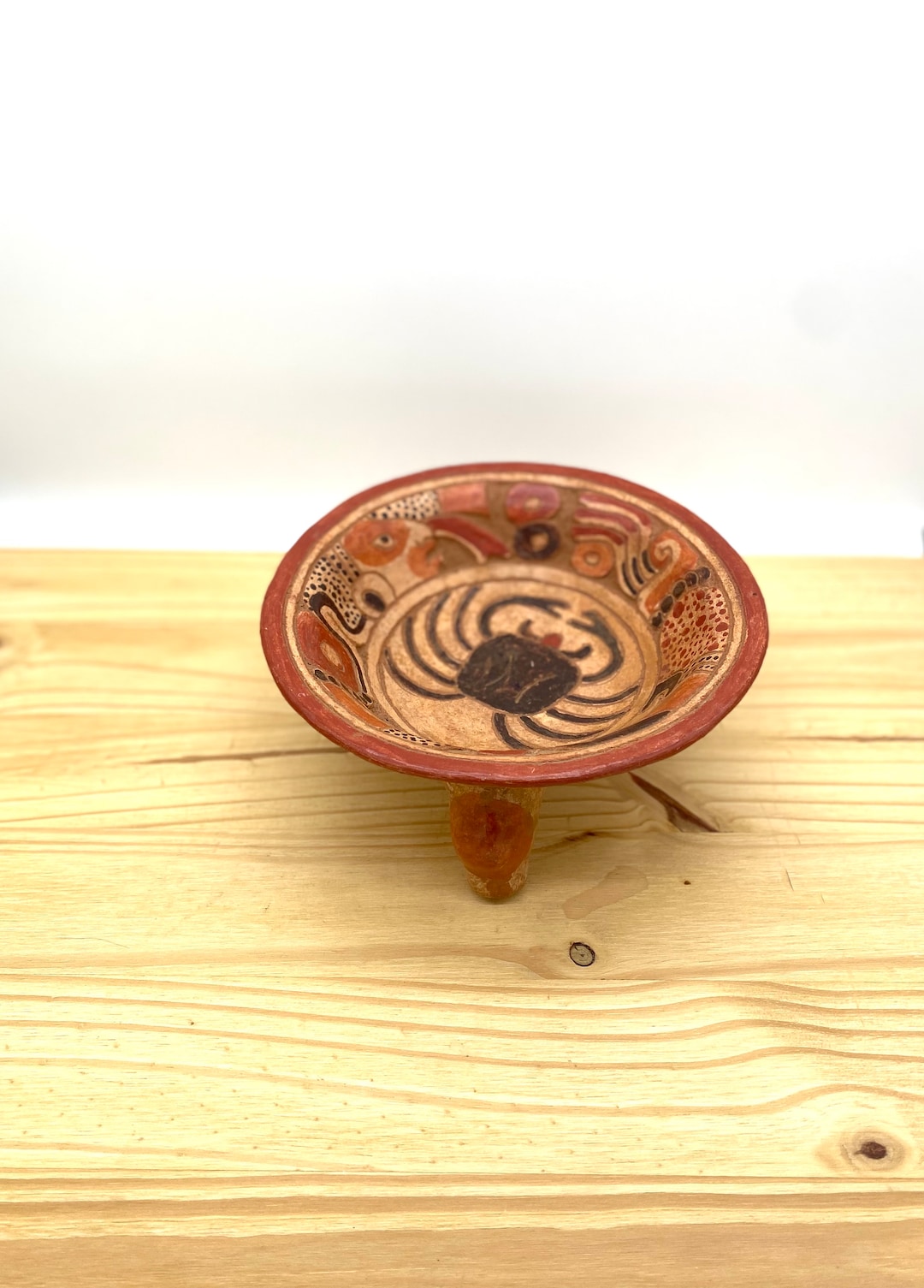 Vintage Crab Gods South American Primitive Tribal Rattle Leg Tripod ...