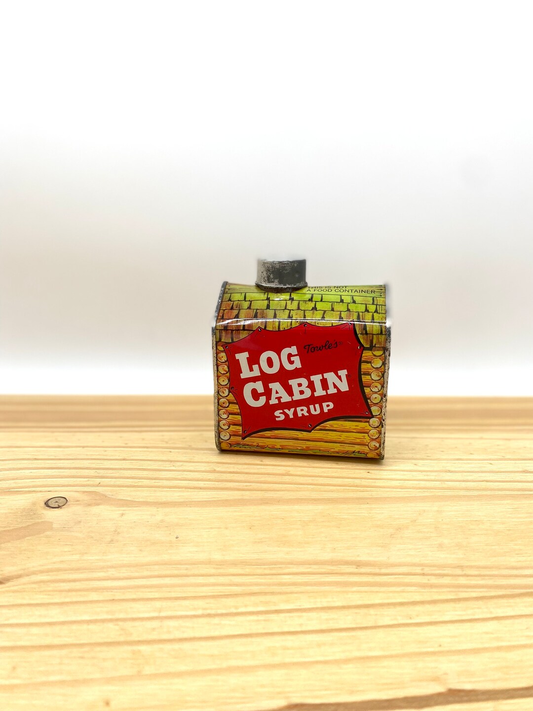 Vintage Towle's Log Cabin Syrup Promotional Coin Bank / - Etsy
