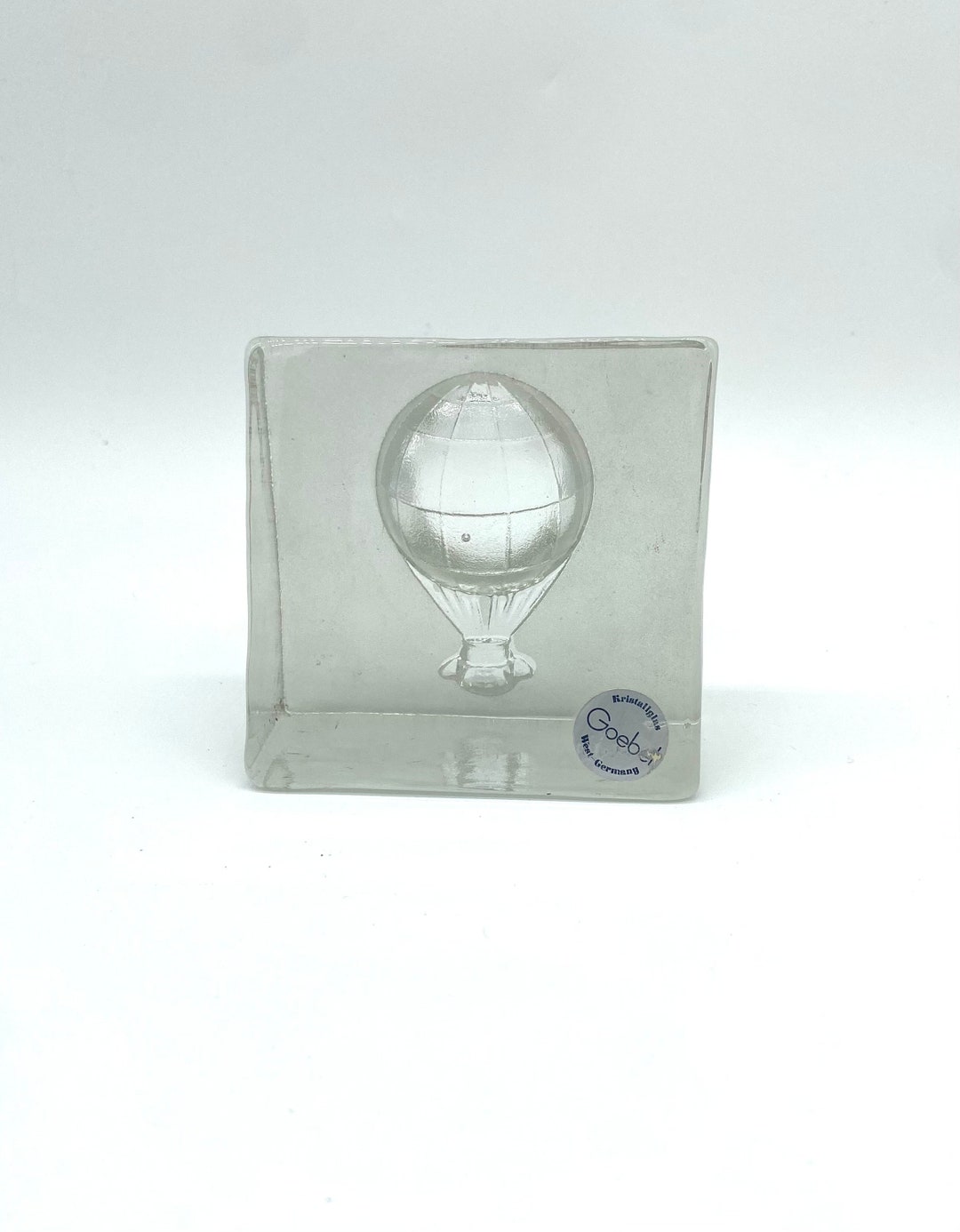 Vintage Goebel Lead Crystal Germany Glass Hot Air Balloon Figurine ...