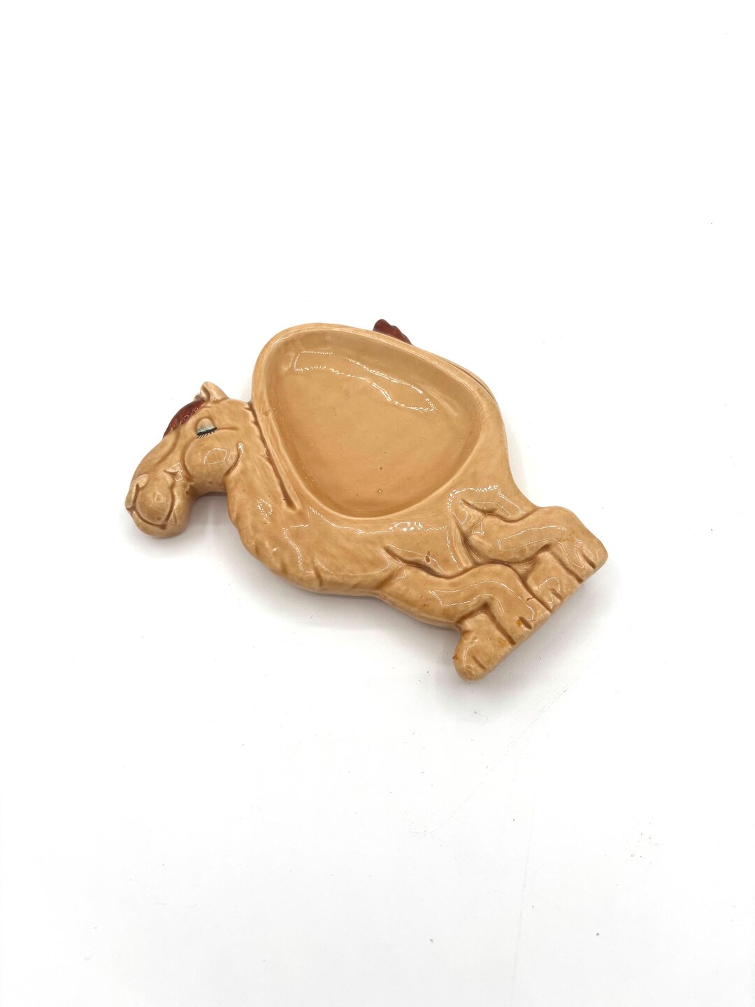 Vintage Modern Tab Camel Otagiri Ceramic Pottery Spoon Rest Soap Sponge ...